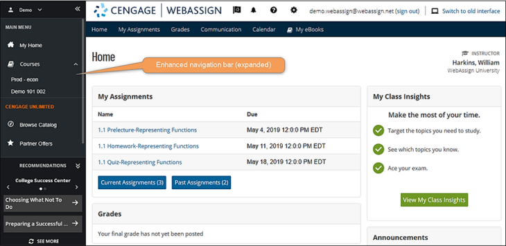 WebAssign Student Experience