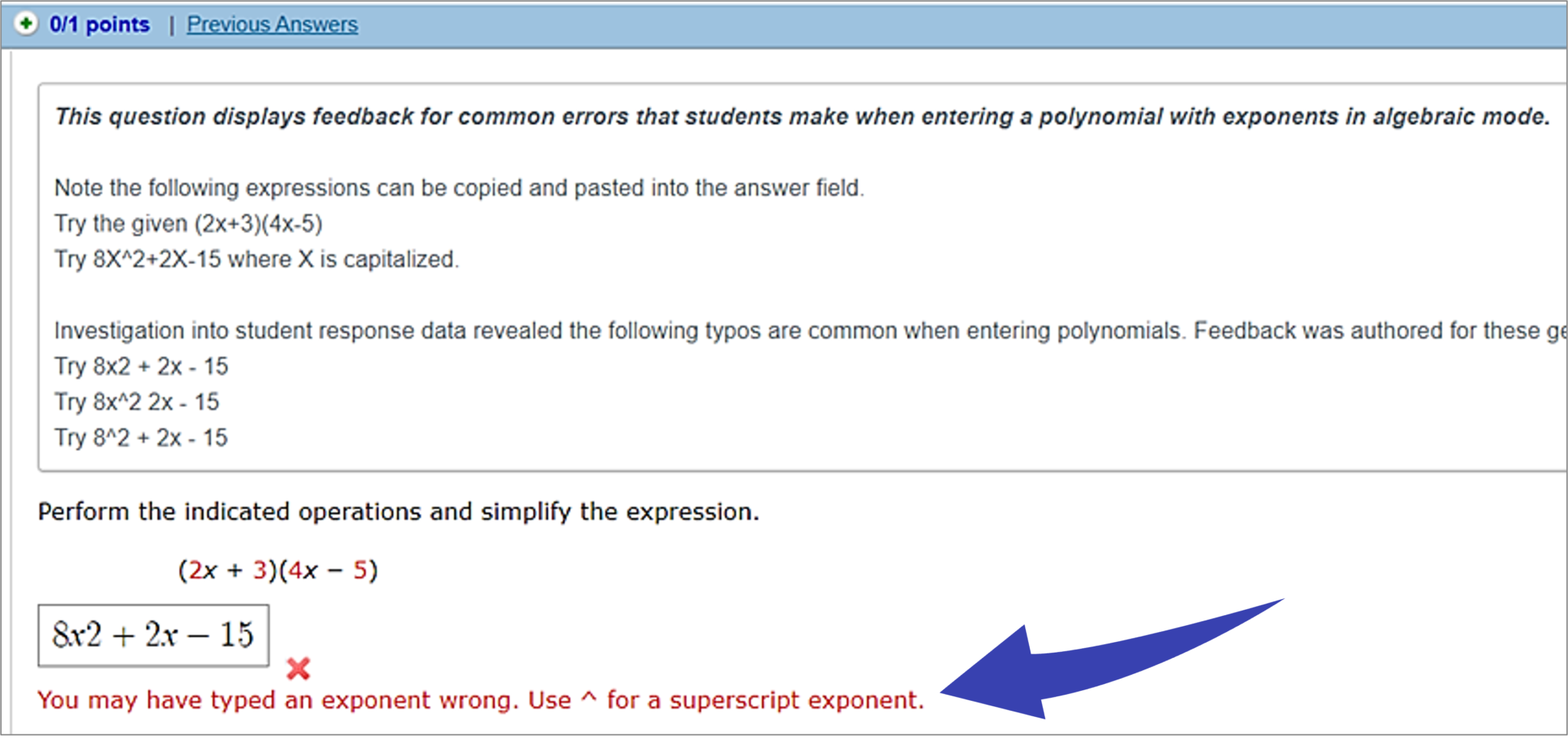 Common Error Assistance