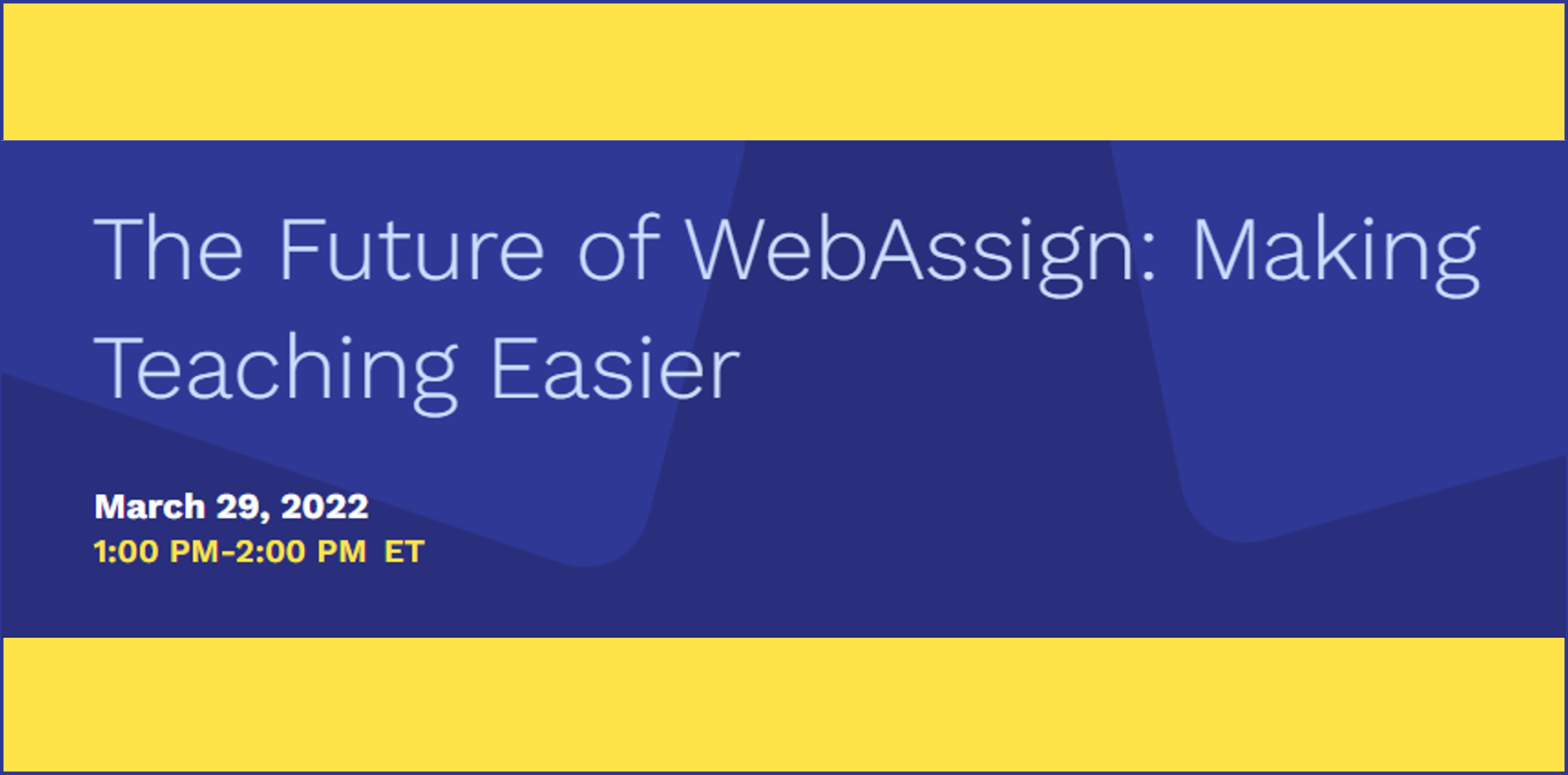 WebAssign Upcoming Events